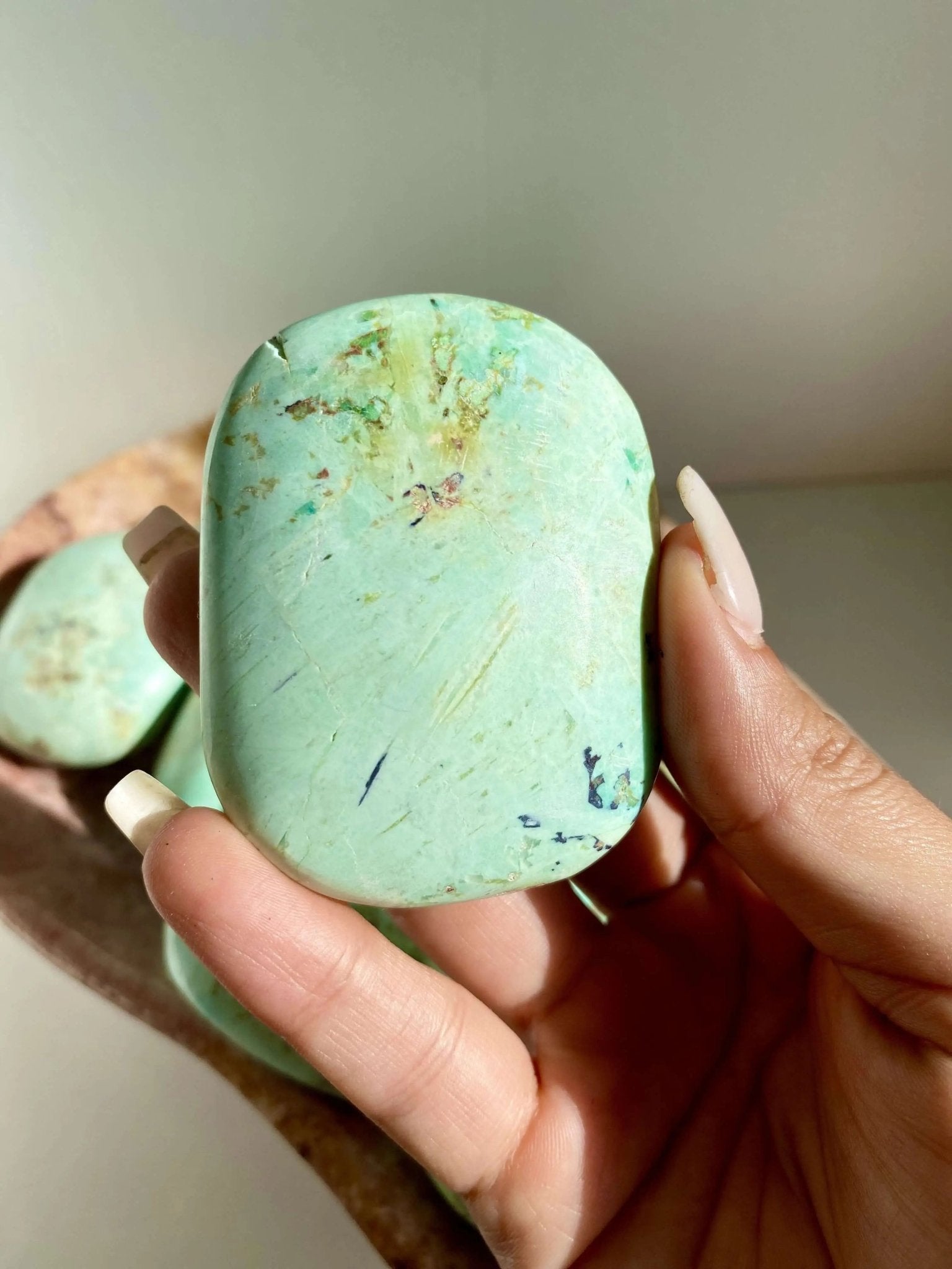 Peruvian Turquoise Palm Stones For Inner Wisdom | Amethyst Goddess